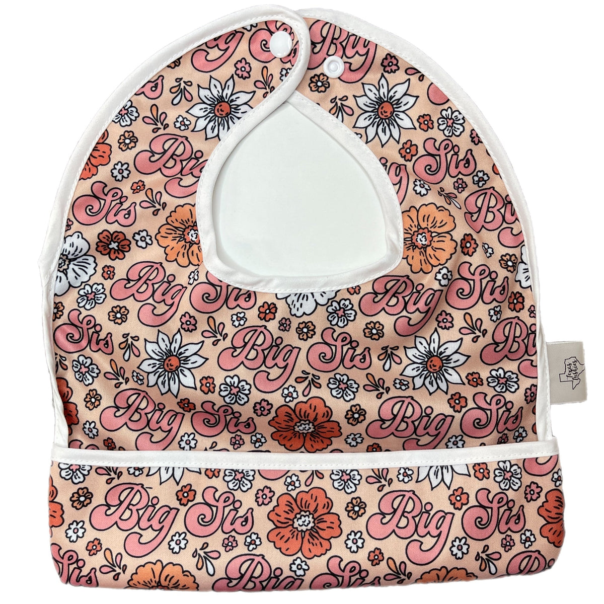 Big Sis Floral - The Flip Bib – Texas Tushies - Modern Cloth Diapers ...